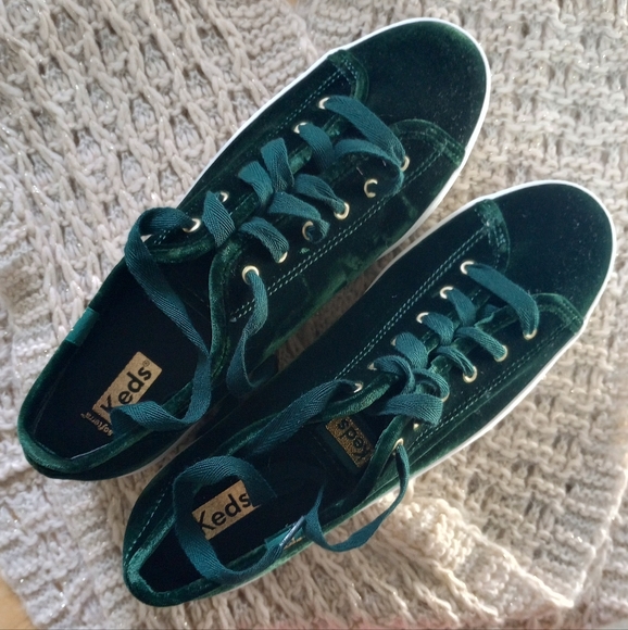 Keds | Shoes | New Womens Keds Triple Up Velvet Dark Green Size 95 ...